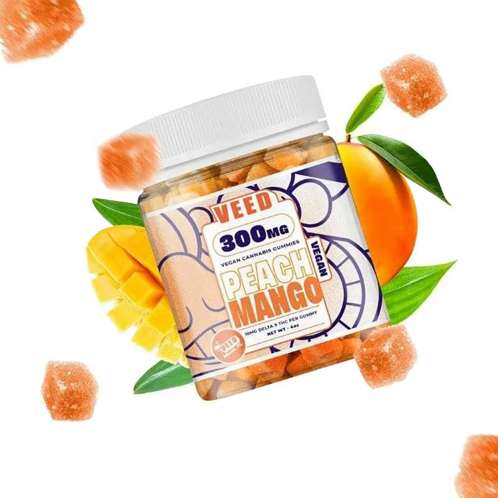 Gummies Delta-9 THC Mangue Pêche Veed - Détente & Saveur - CBD.fr